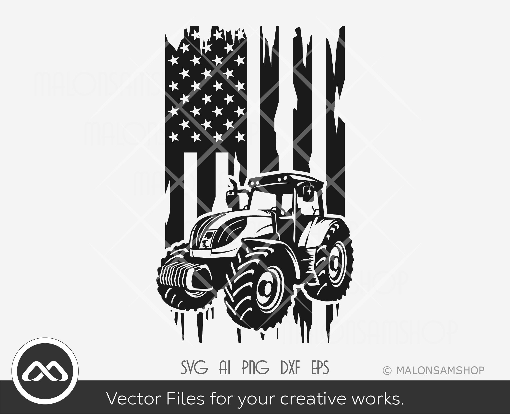 Fram Tractor SVG Us Flag Tractor Svg, Farming Svg, Tractor Cut File, Us ...