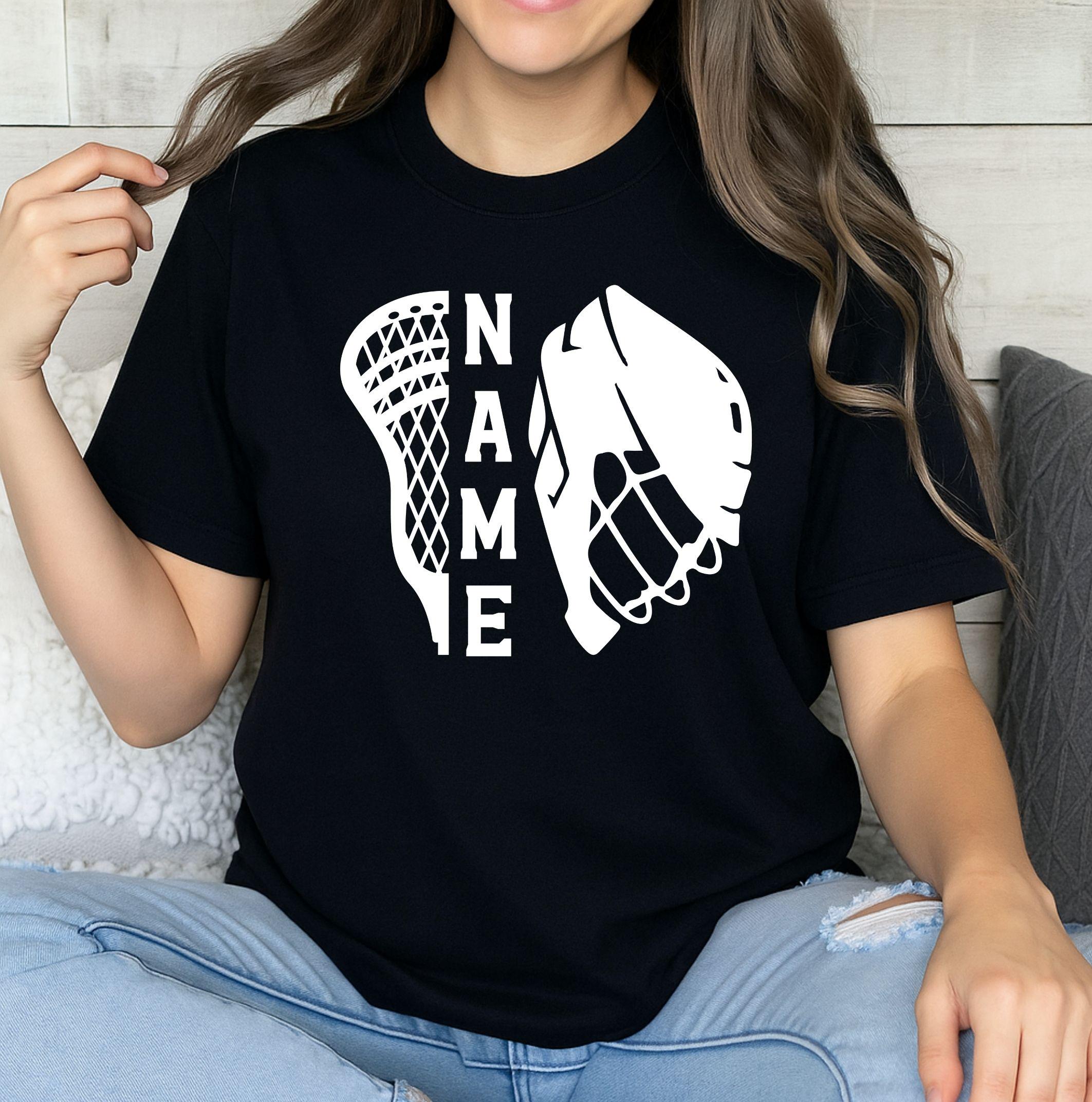 Custom Lacrosse Helmet and Stick SVG With Editable Name Text | Sports ...