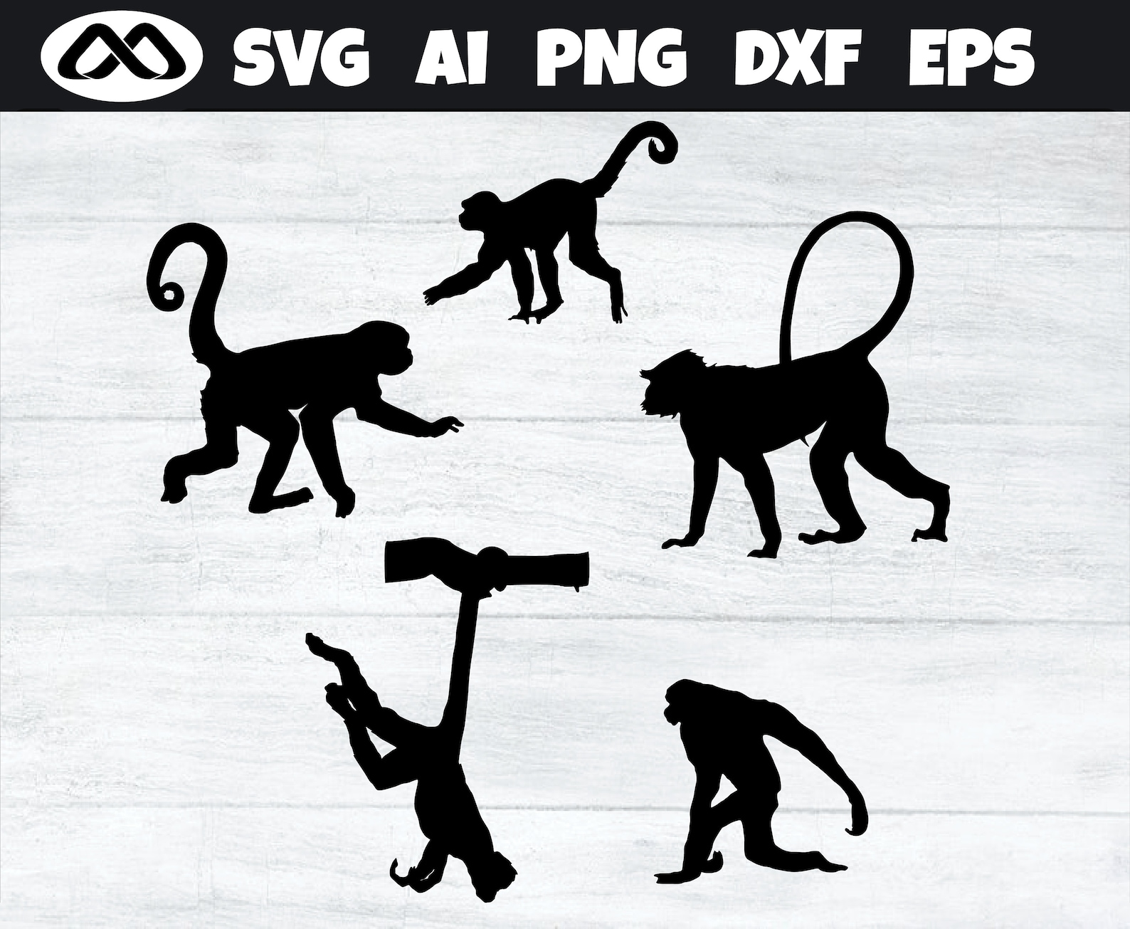 Monkey SVG Monkey Bundle Monkey Svg Monkey Clipart Monkey - Etsy