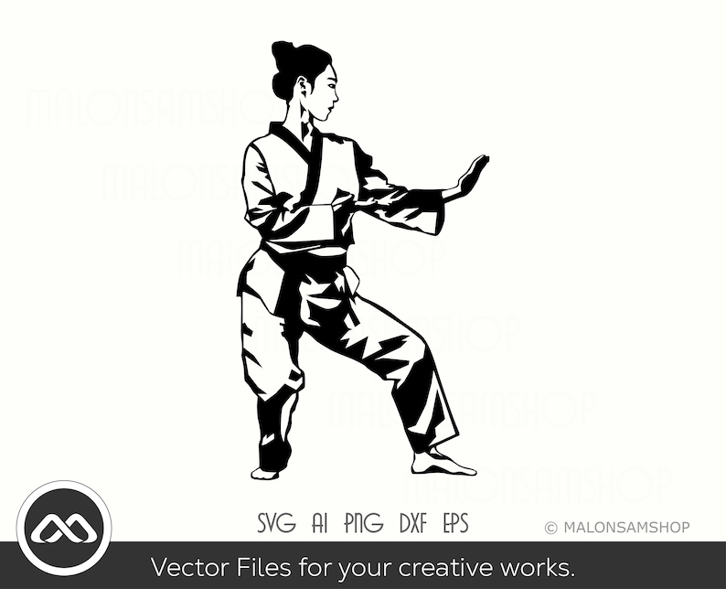 Karate Girl SVG Silhouette Karate Svg Martial Arts Svg - Etsy