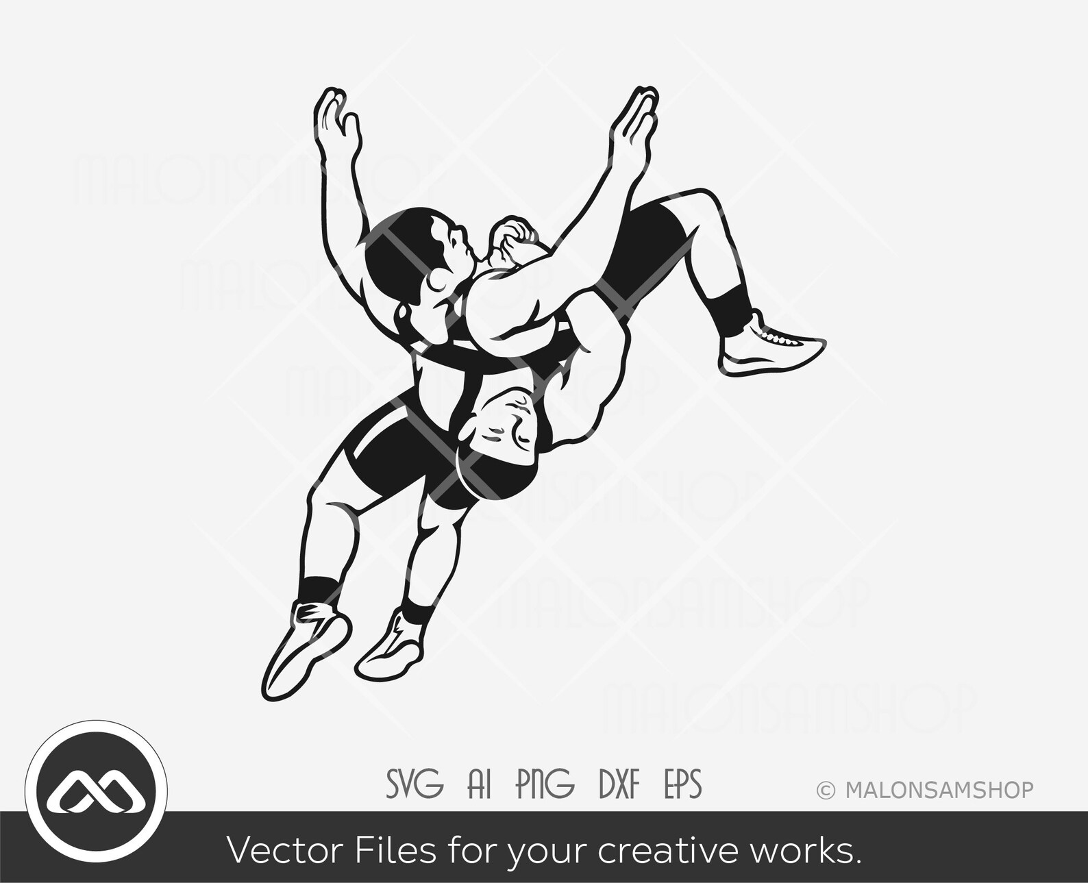 Wrestling SVG Silhouette 9 - Wrestling Svg, Wrestler Svg, Wrestle Svg ...