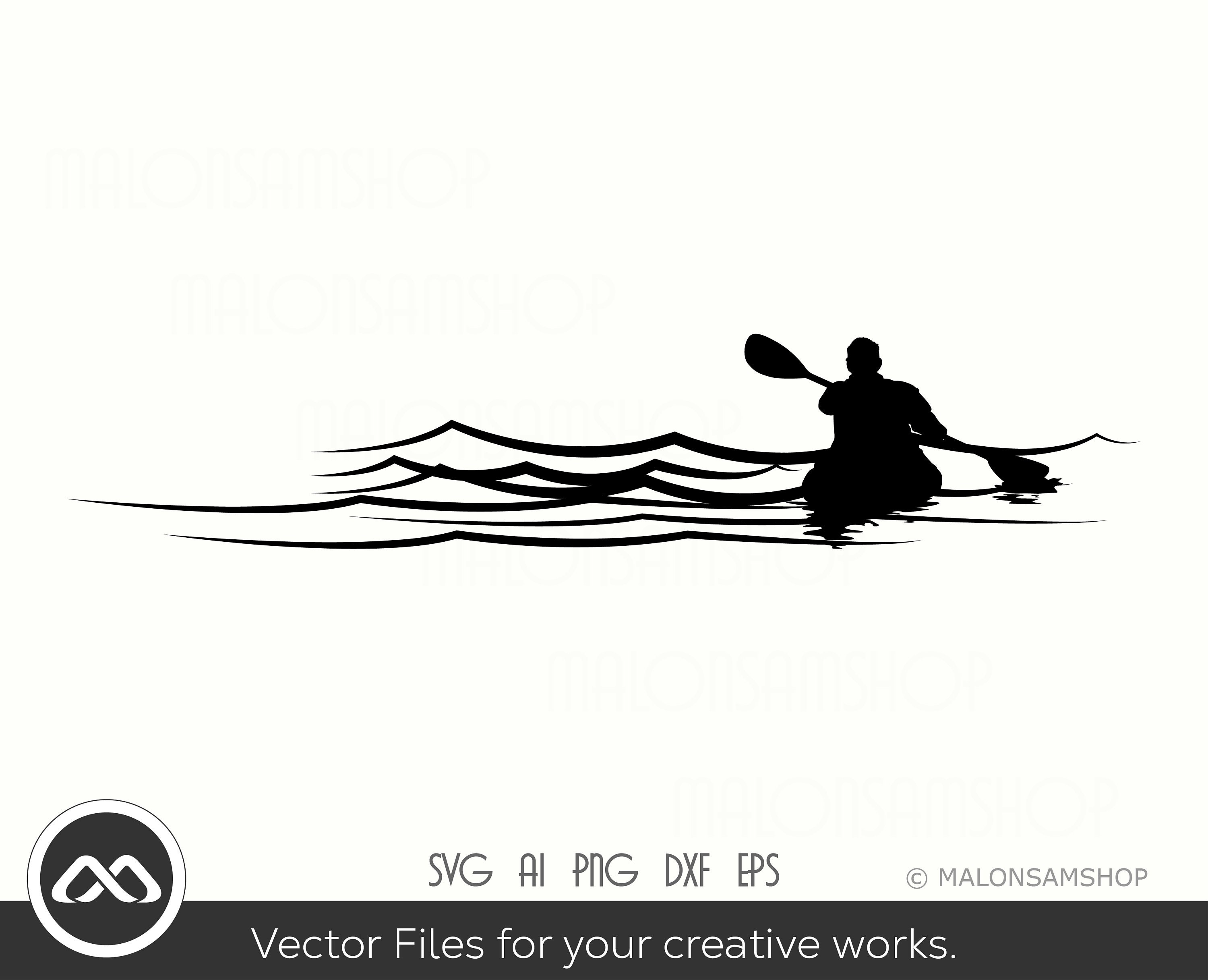 Kayak SVG Wave kayak svg kayaking svg canoe svg boating | Etsy