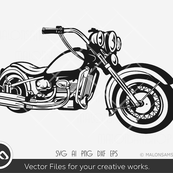 Motorcycle Svg - Etsy