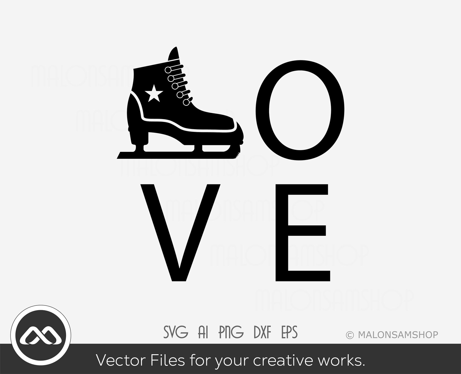 Ice Skating Love SVG File Ice Skater Svg Winter Svg - Etsy