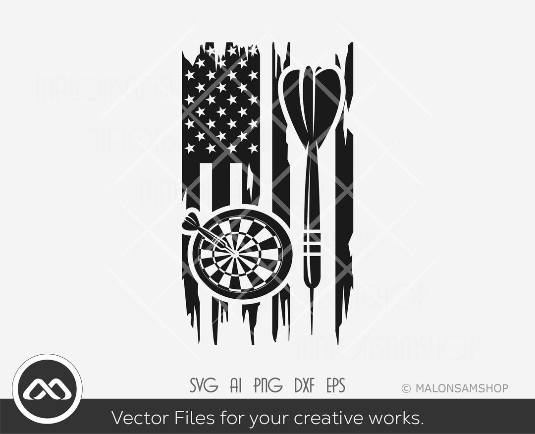 Darts SVG Us Flag - Darts Svg, Dart Board Svg, Target Svg, Svg Files ...