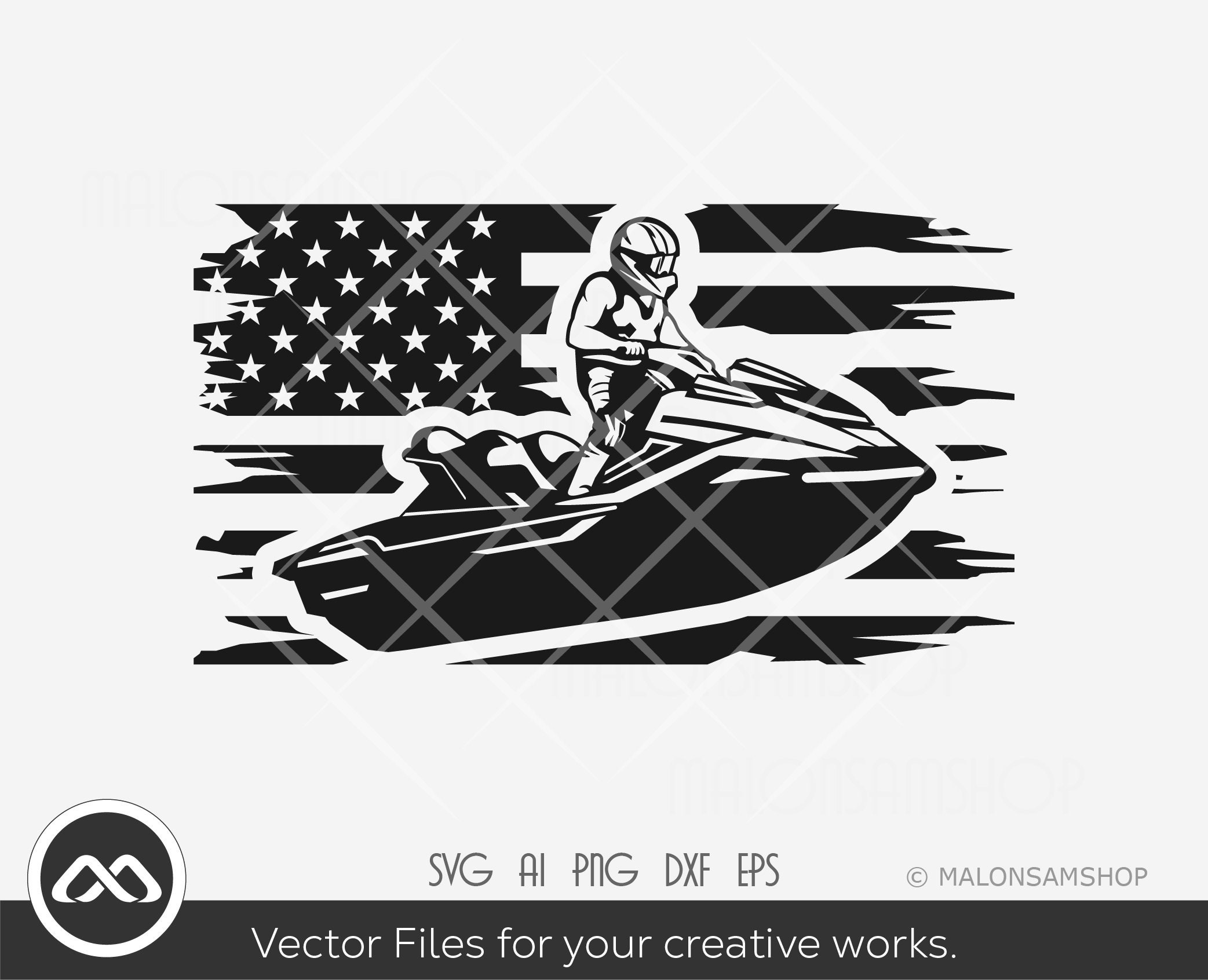 Jetski SVG US vlag silhouet 2 jetski svg strandleven svg - Etsy Nederland