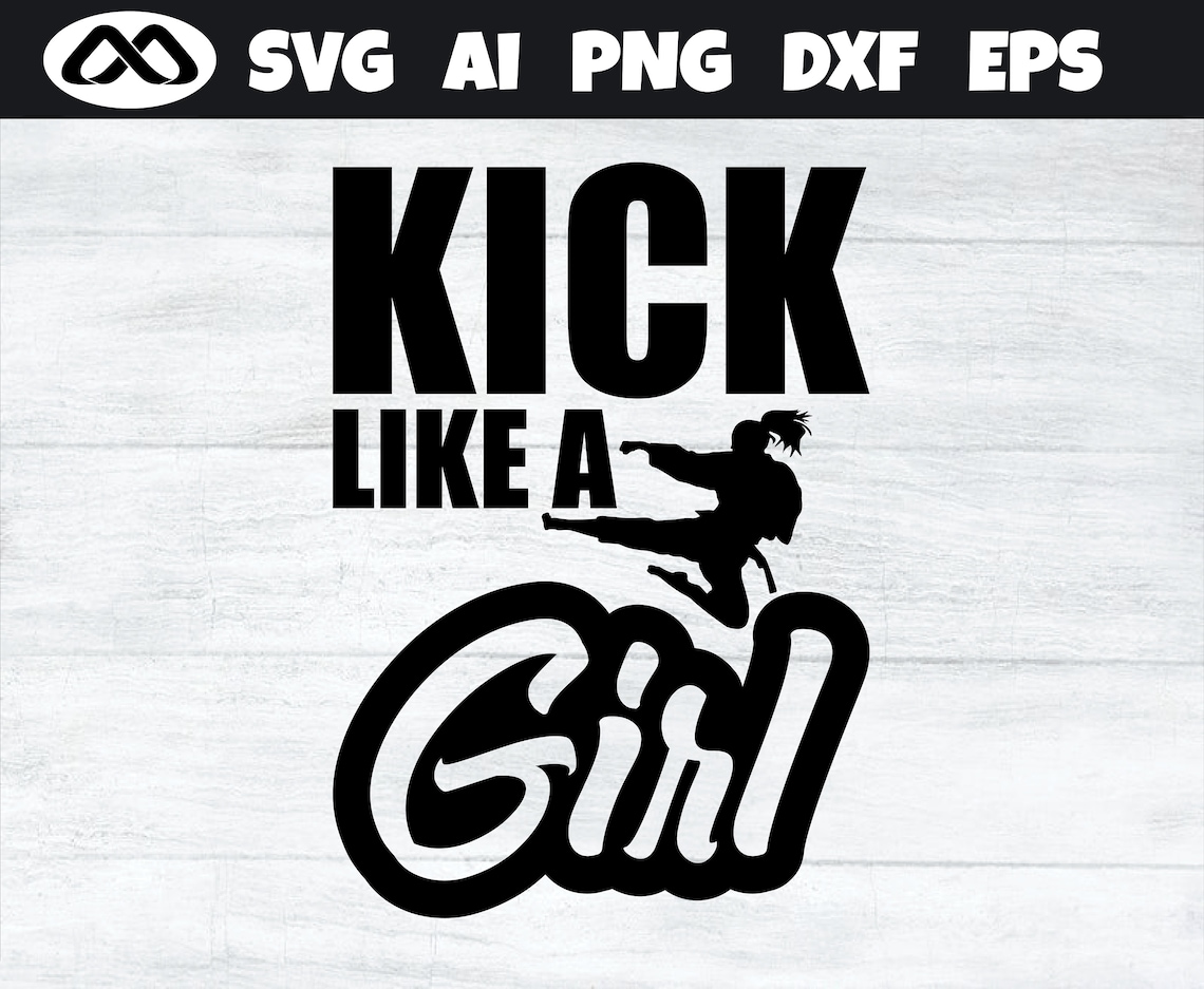 Retro Karate SVG Kick Like a Girl karate svg martial arts | Etsy