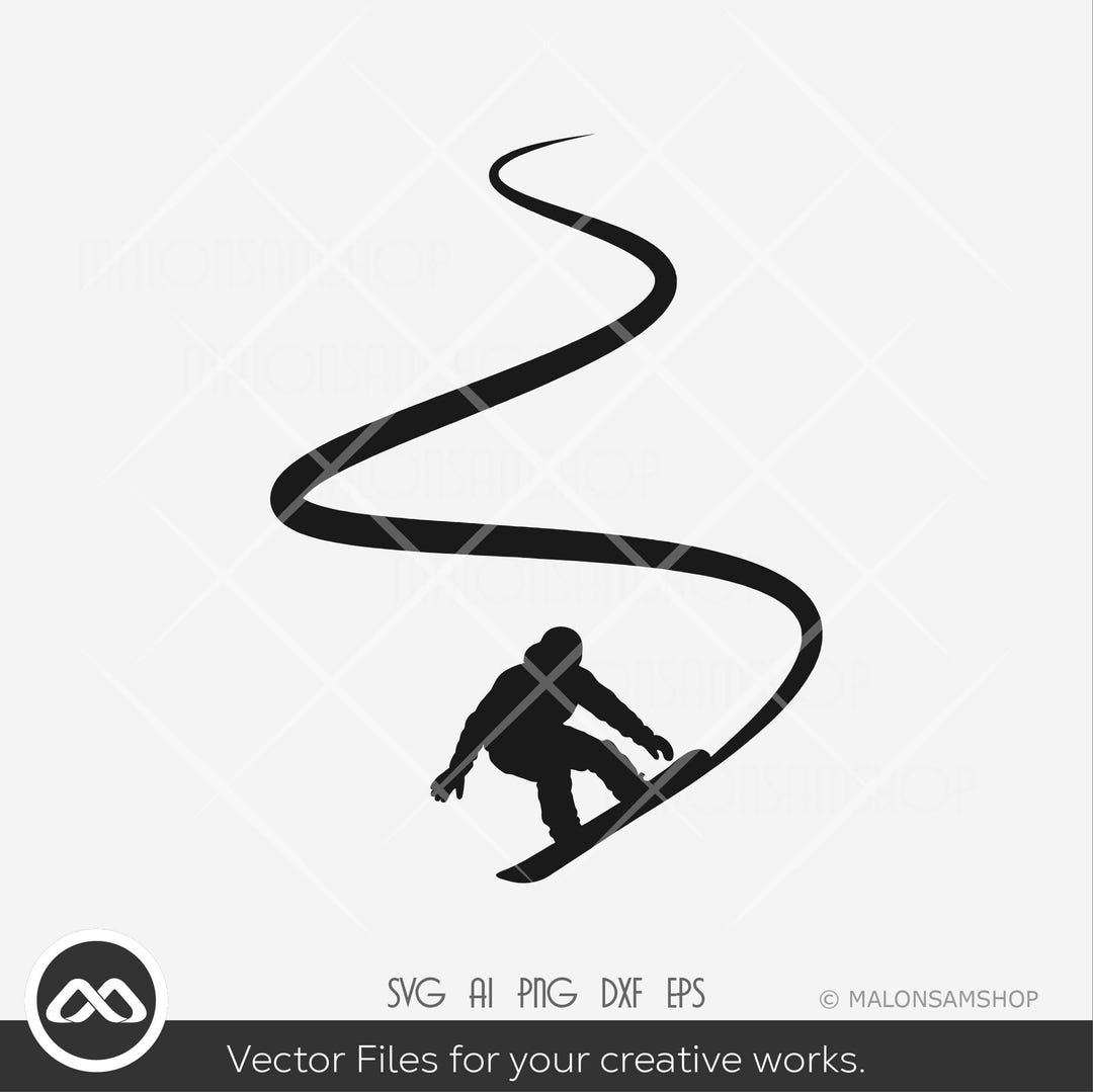 Snowboarder SVG Snowboarding Silhouette Winter Sports Clipart Extreme ...