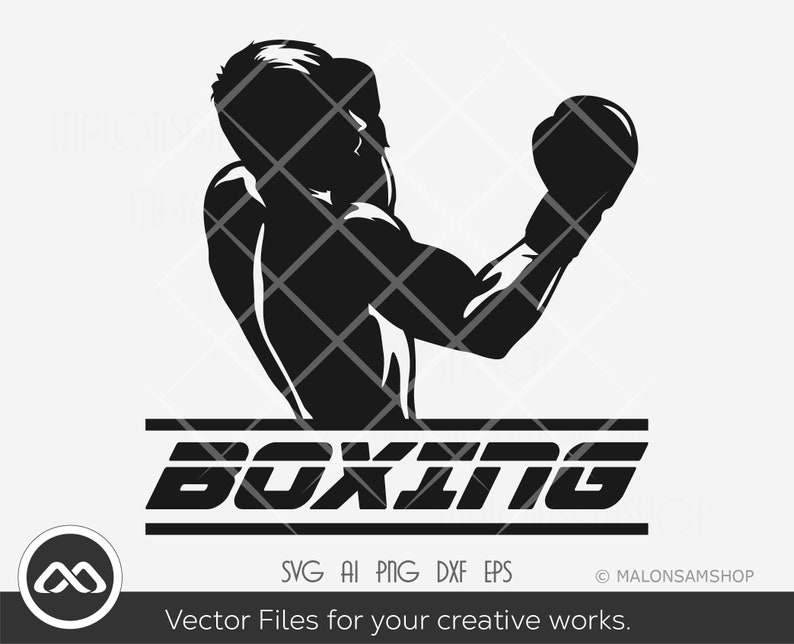 Boxing SVG Logo Name Boxing Cut File Boxing Silhouette - Etsy