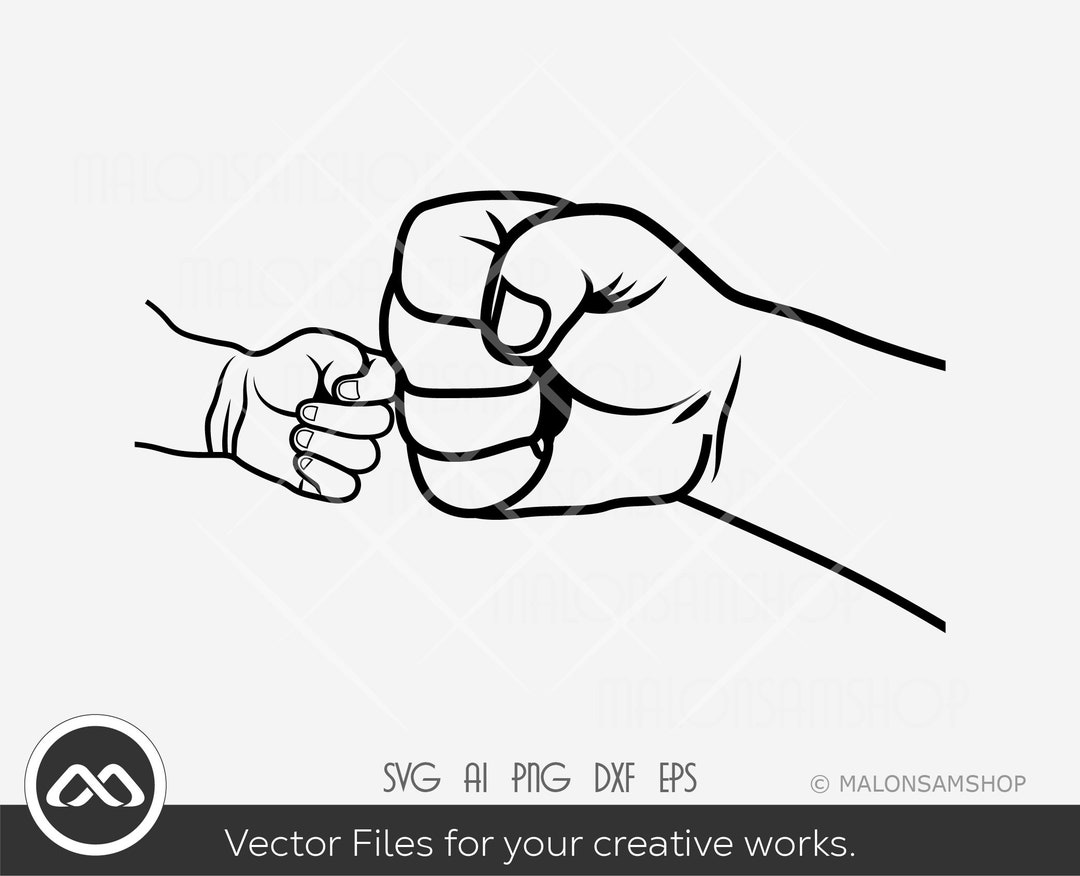 Fist Bump SVG File, Father and Son Svg, Fist Bump Clipart, Fist Bump ...