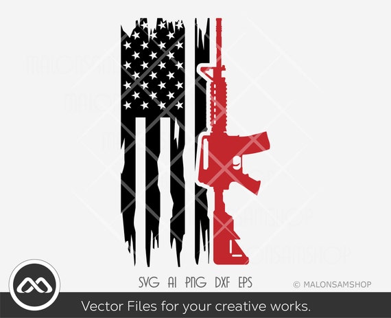 Rifle SVG US Flag Gun Svg Military Svg Patriotic Svg - Etsy