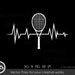 Tennis SVG Racket Heart Beat - Tennis Svg, Tennis Ball Svg, Tennis Mom ...