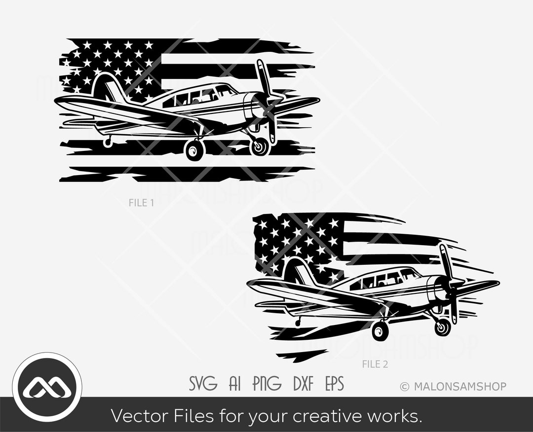 Small Plane SVG Us Piper Cherokee - Airplane Svg, Airplane Pilot Svg ...