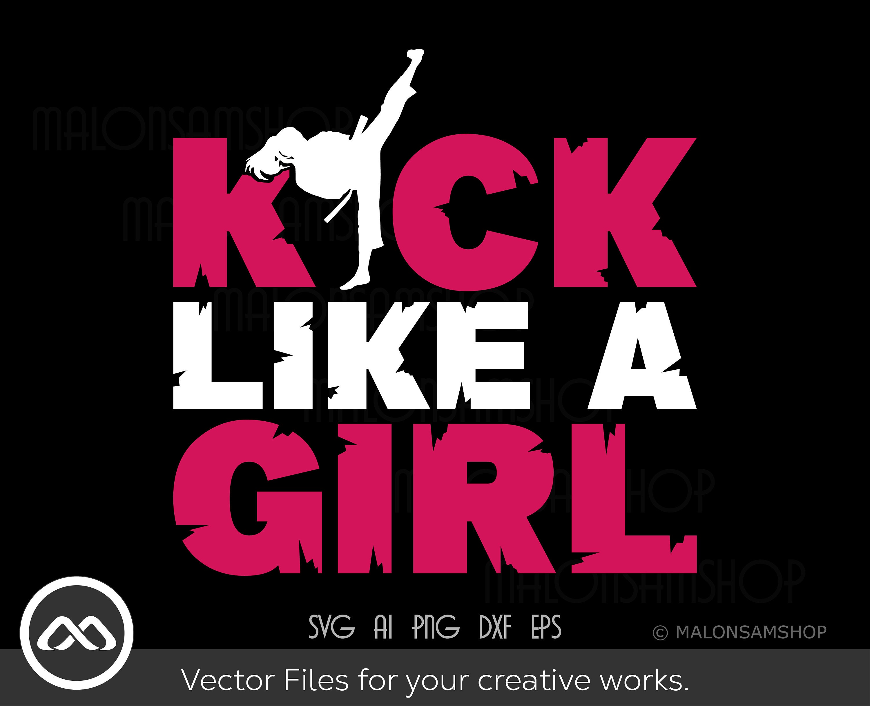 Cool Karate SVG Kick Like a Girl Karate Svg Martial Arts - Etsy