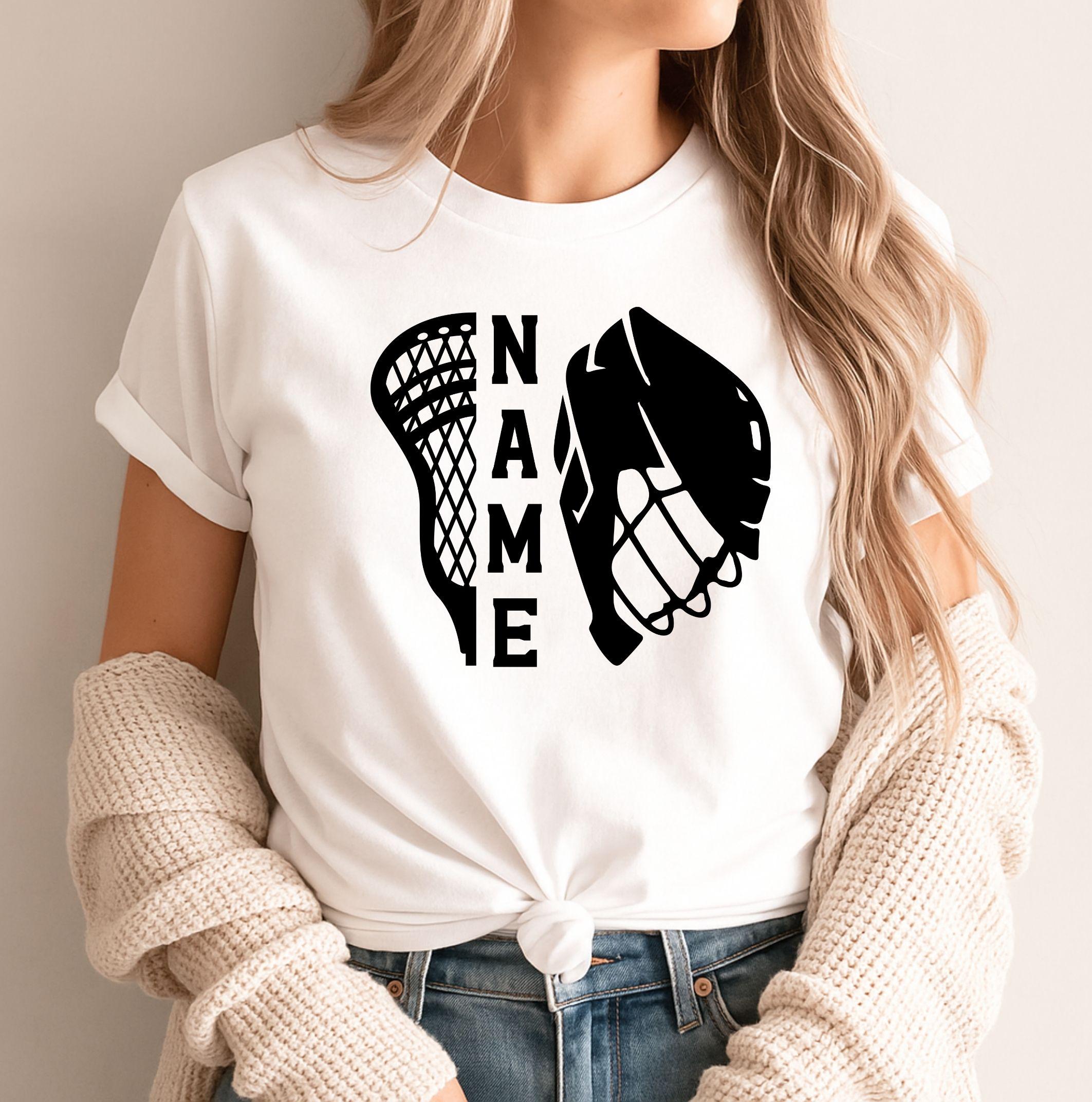 Custom Lacrosse Helmet and Stick SVG With Editable Name Text | Sports ...