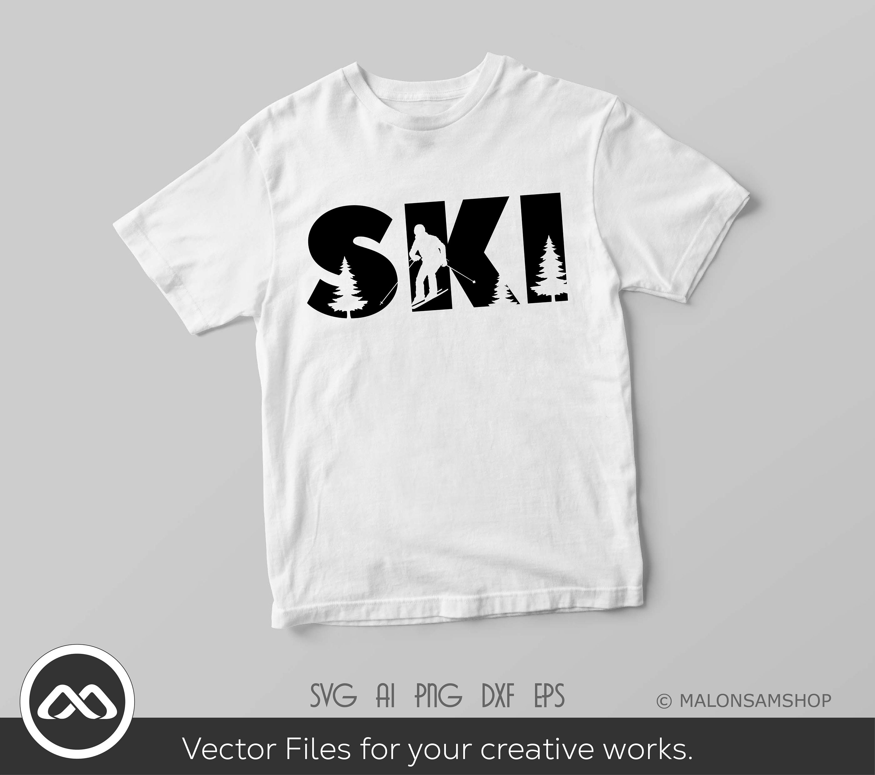 Ski SVG File Logo Ski Svg Snowboarding Svg Skiing Svg - Etsy