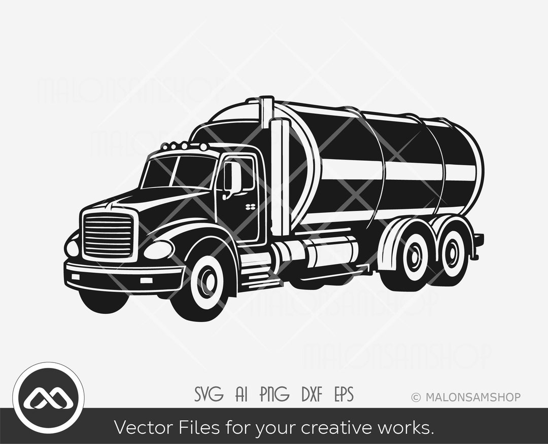 Tanker SVG File - Tank Truck Svg, Tank Truck Clipart, Big Truck Svg ...