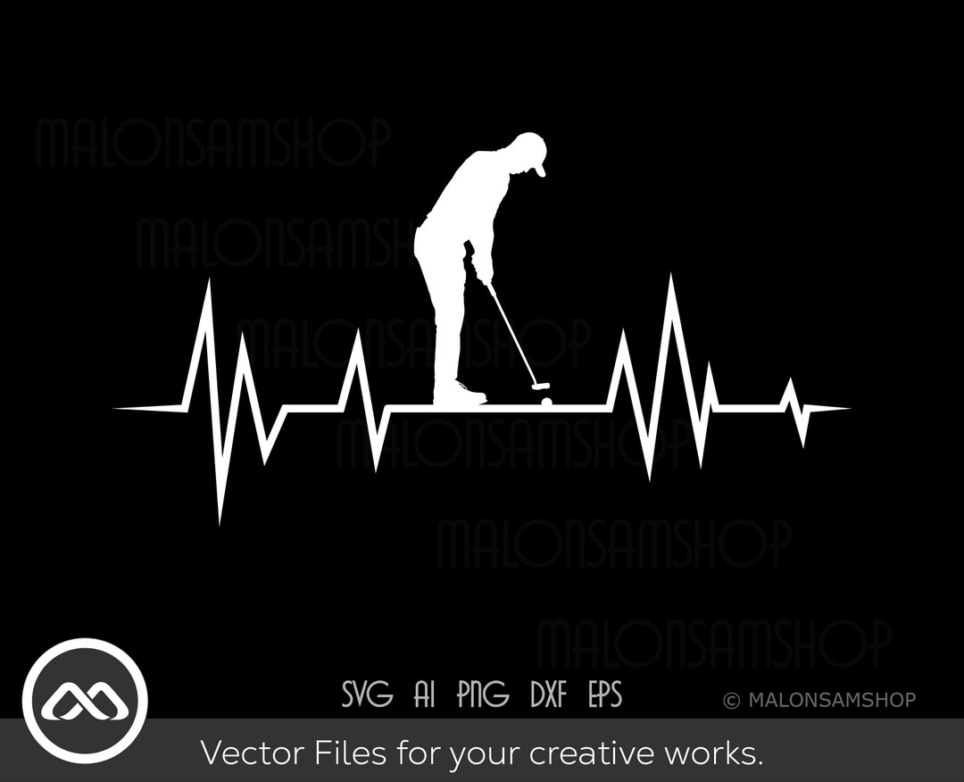 Golfer SVG Heartbeat Golf Svg Golfing Svg Golfer Svg - Etsy