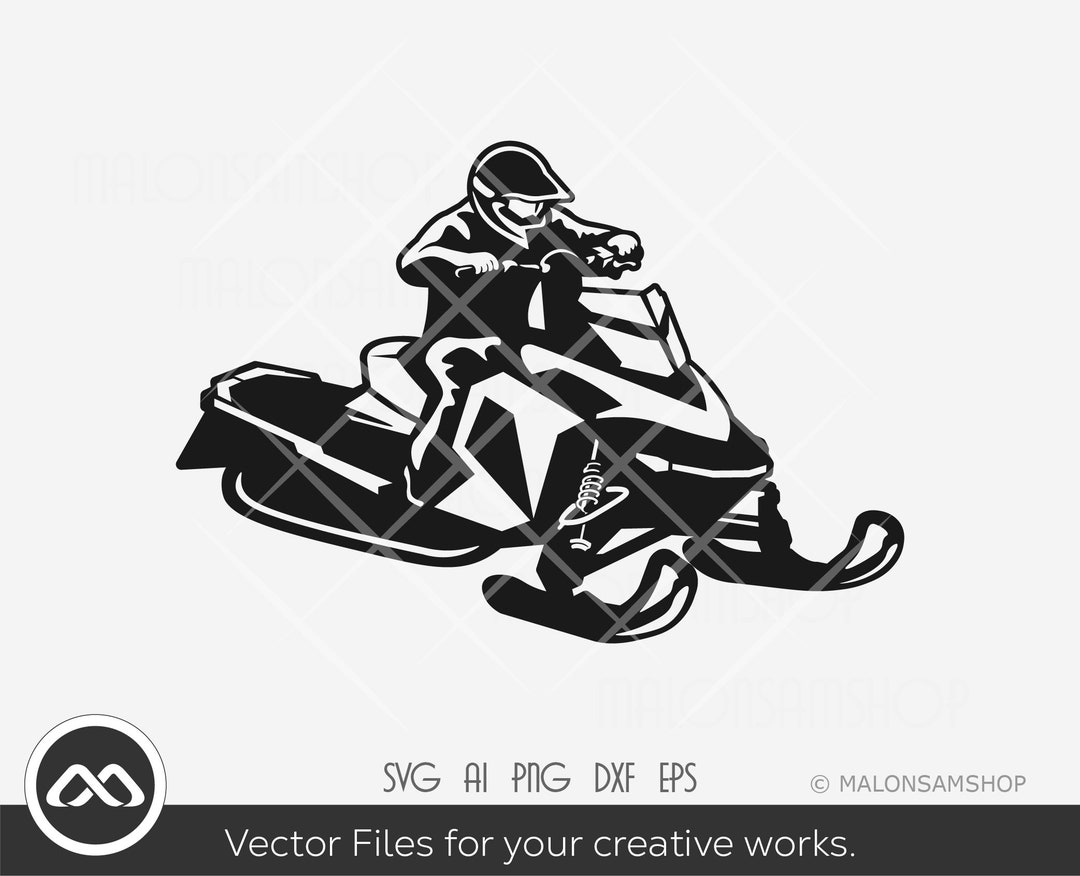 Snowmobile SVG Winter Sports Svg Snowmobiling Svg Snowmobile Rider Cut ...