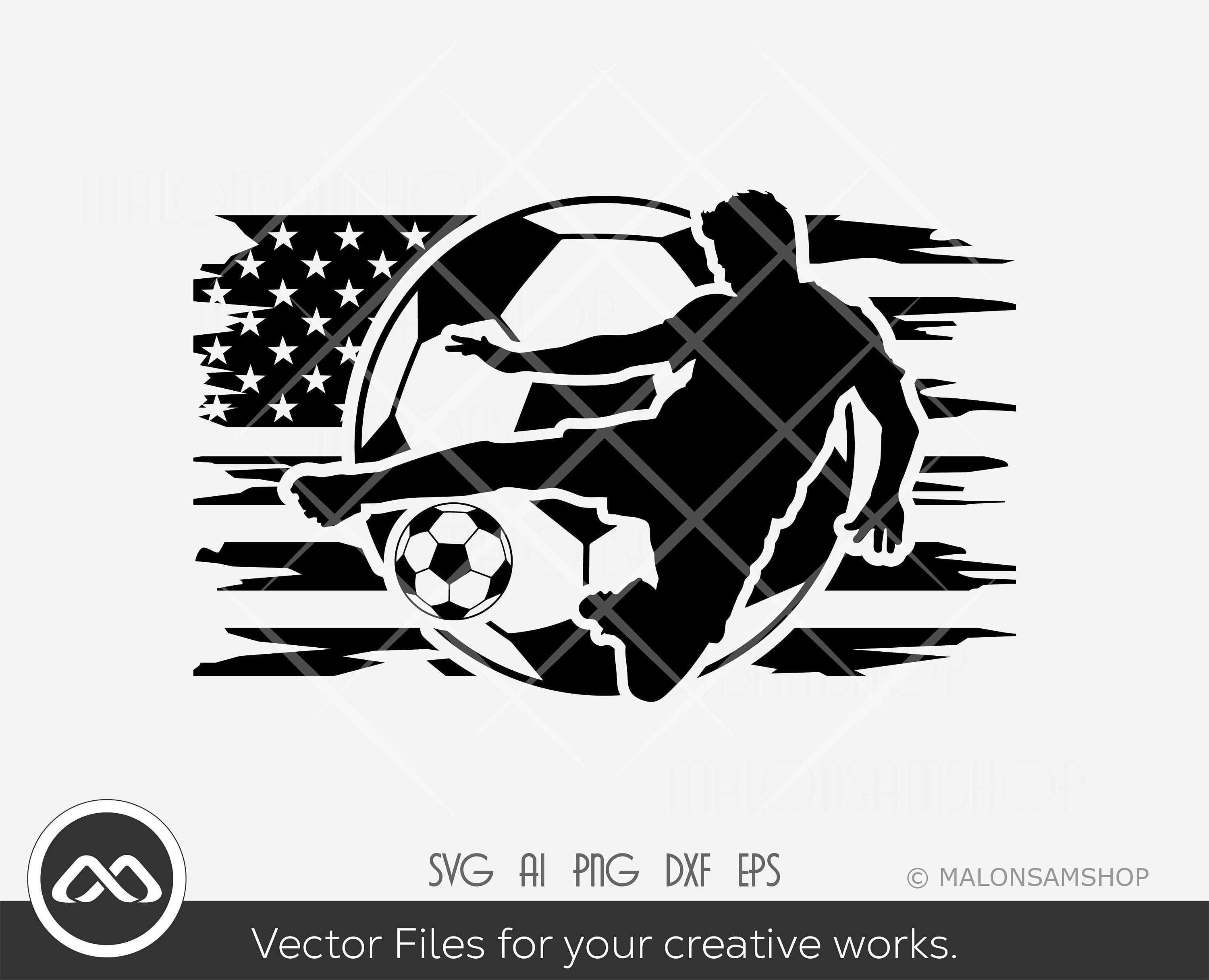 Us Flag Soccer SVG File Soccer Svg Football Svg Sports Svg - Etsy