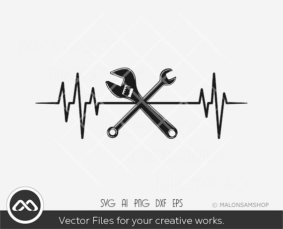 Mechanic SVG Heartbeat mecánico svg llave svg herramientas - Etsy España