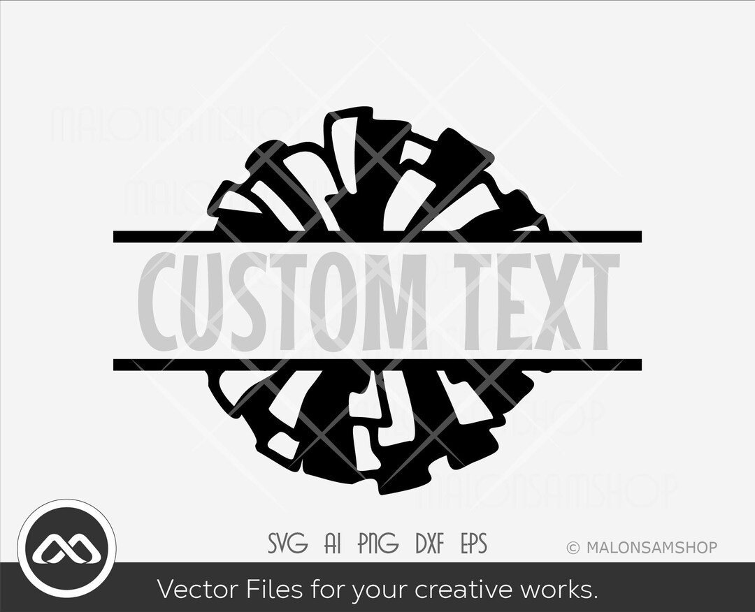 Cheerleader Svg, Sports Clipart,, Silhouette, Split Name Frame for ...