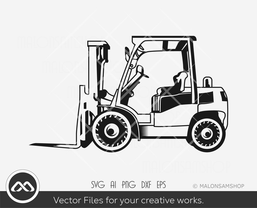 Forklift Truck SVG Lift Truck - Forklift Svg, Heavy Equipment Svg ...