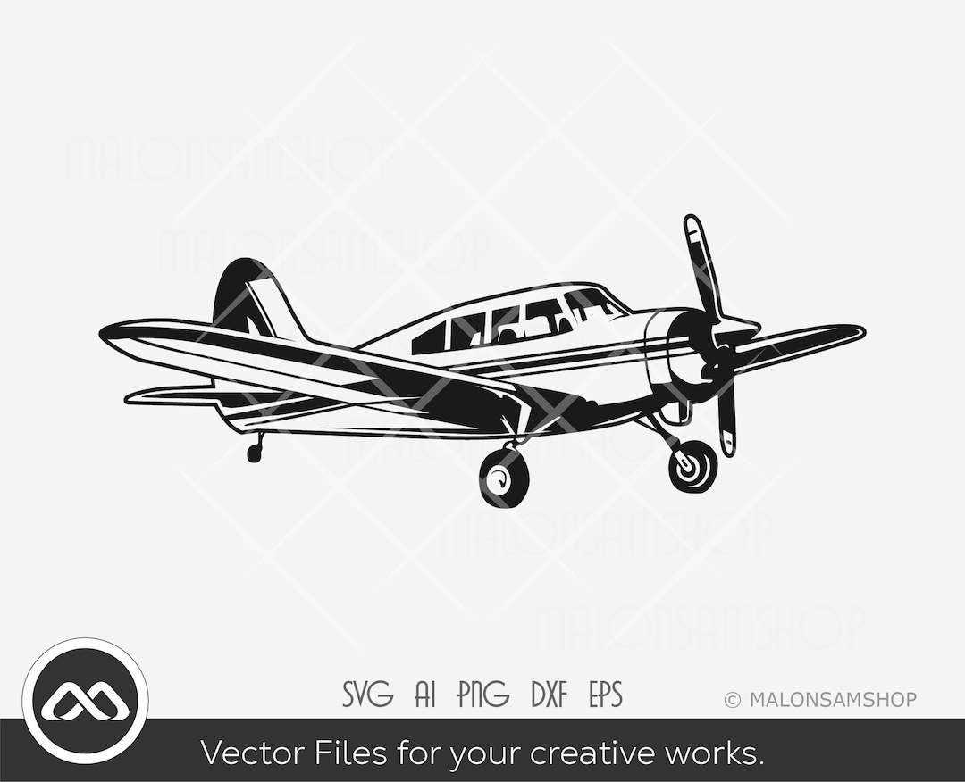Small Plane SVG Piper Cherokee - Airplane Svg, Airplane Pilot Svg ...