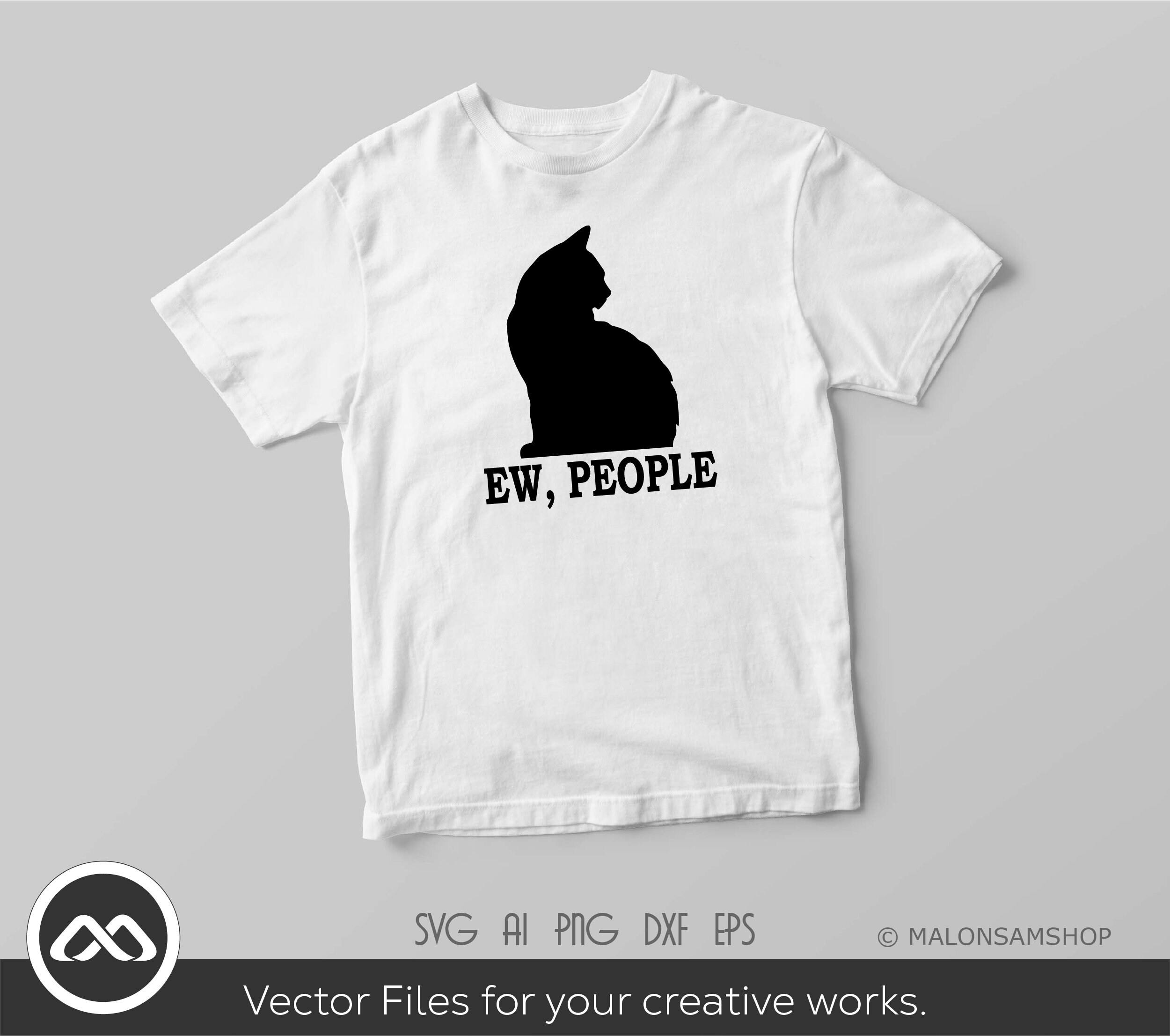 Cat SVG Ew People Cat Svg Cute Cat Svg Black Cat Svg Png | Etsy