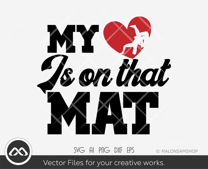 Wrestling SVG My Heart is on That Mat Wrestling Svg Wrestler - Etsy