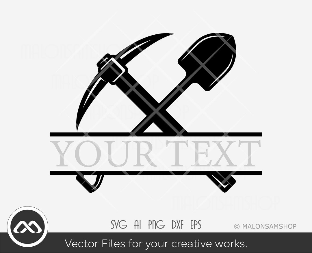Mining SVG Your Text Custom - Miner Svg, Pickaxe Svg, Png, Silhouette ...
