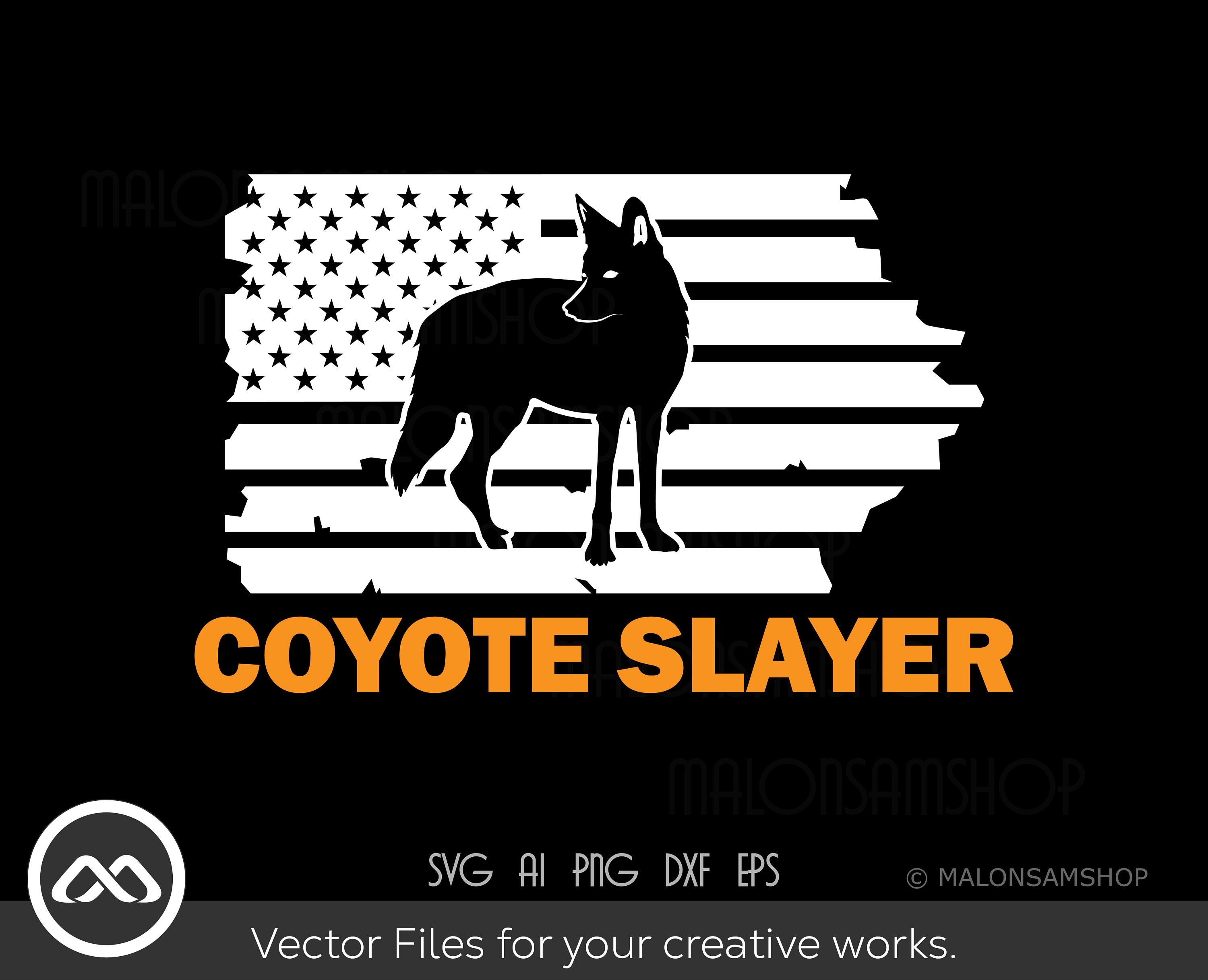 Coyote Hunter Logo Coyote Hunting Bumper Sticker Or Magnet