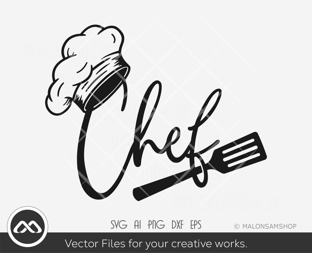 Chef SVG Logo - Chef Svg, Kitchen Svg, Baking Svg, Cooking Svg, Dxf Eps ...