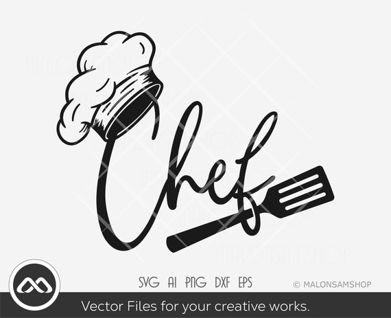 Chef SVG Logo Chef Svg Kitchen Svg Baking Svg Cooking | Etsy