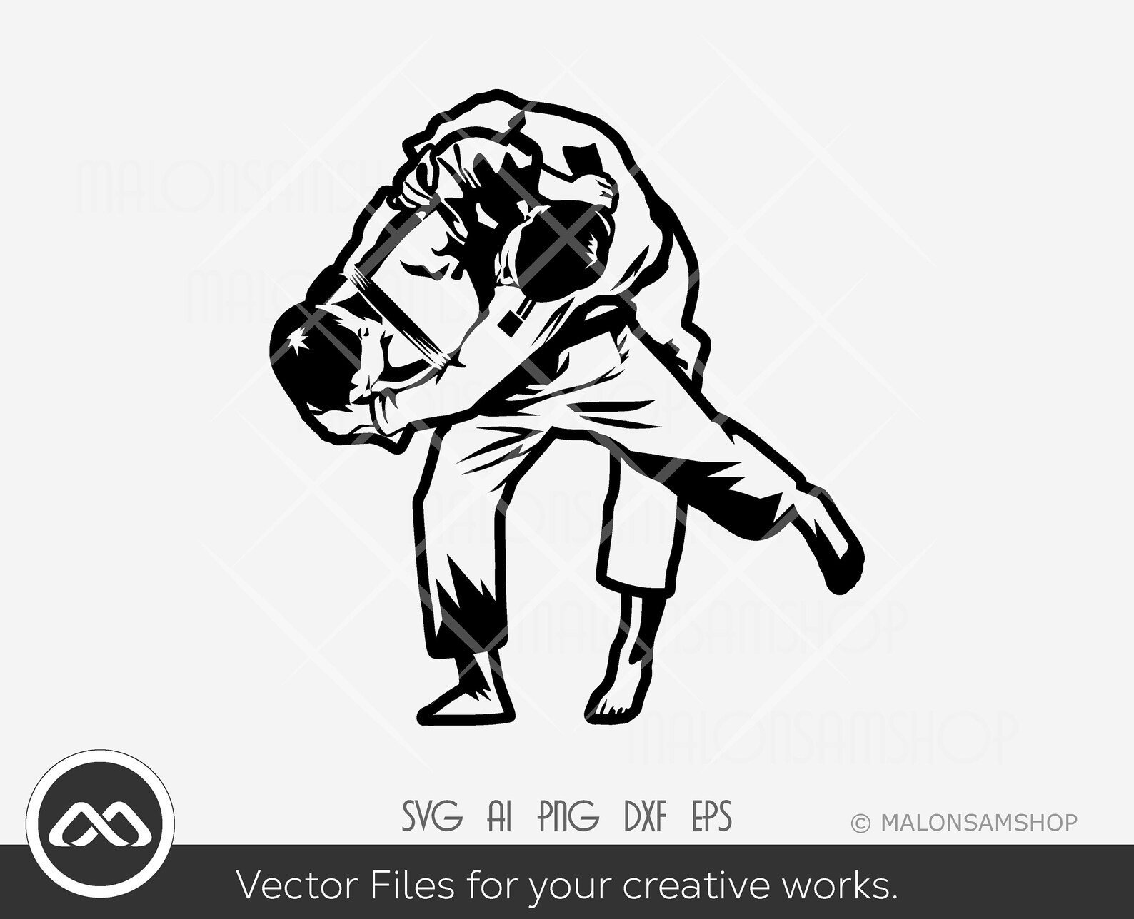 Judo SVG Silhouette #1 - Judo Svg, Jiujitsu Svg, Martial Arts Svg ...
