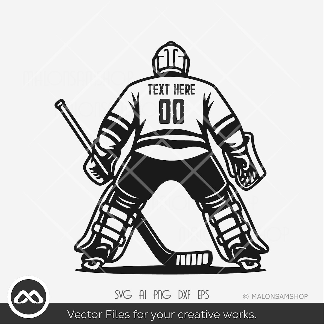 Goalie SVG File Custom Name - Hockey Svg, Hockey Helmet Svg, Hockey ...