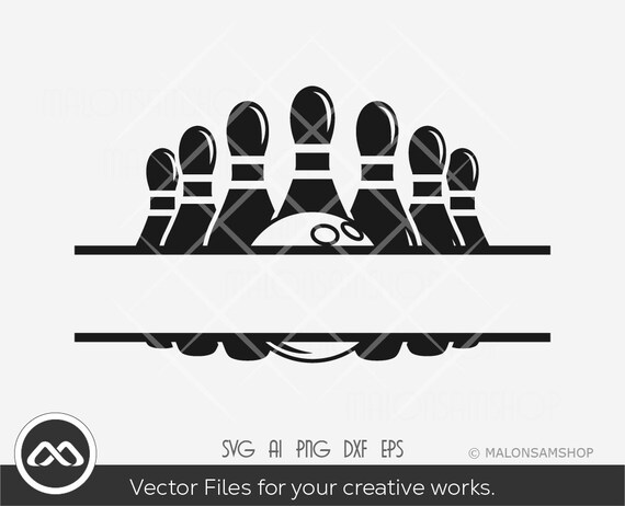 Bowling SVG Monogram Bowling Svg Bowling Pin Svg Bowler - Etsy