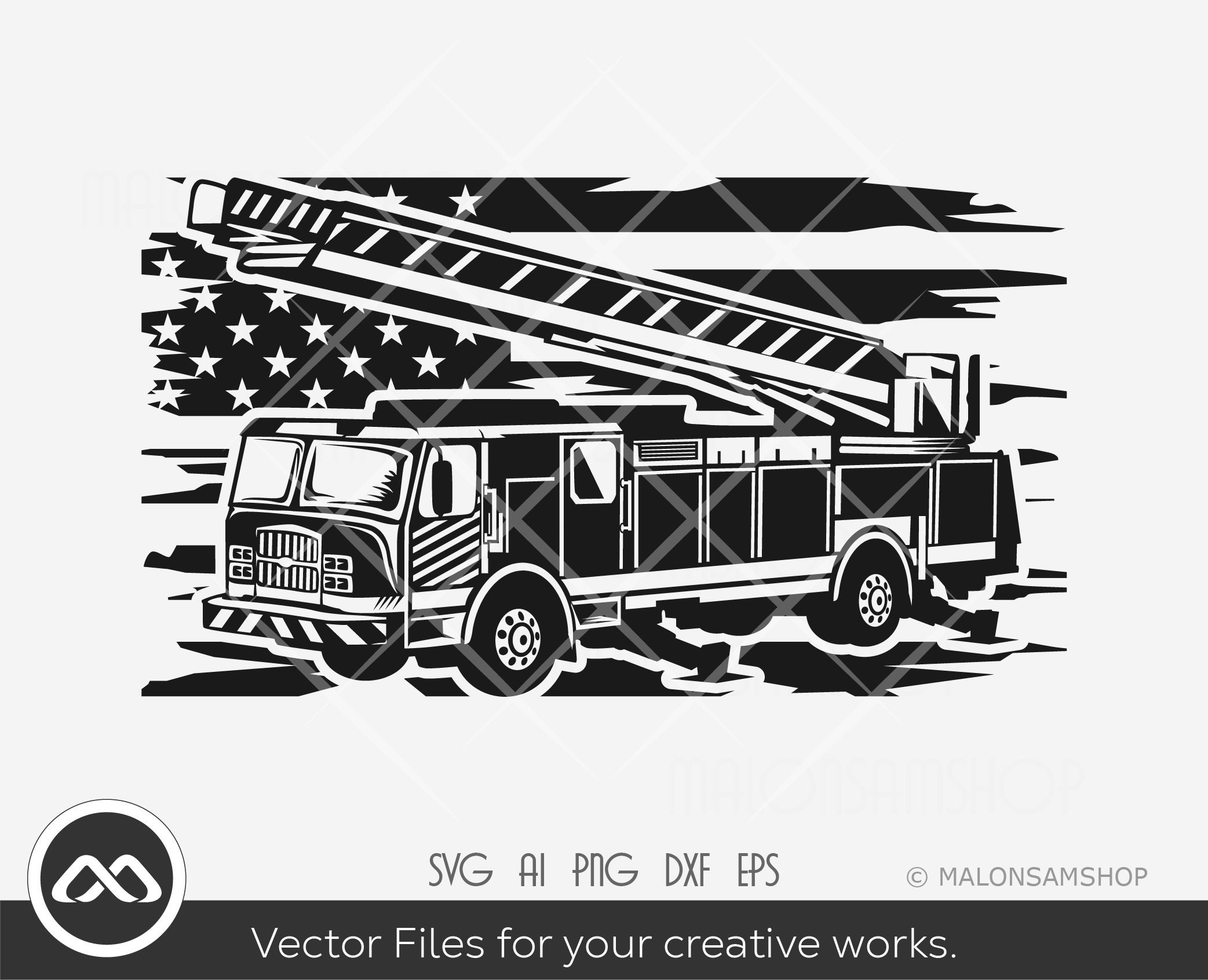 Fire Truck SVG Silhouette camión de bomberos svg, camión de bomberos ...