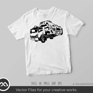 Car Transporter Truck SVG Silhouette - Transporter Truck, Car ...