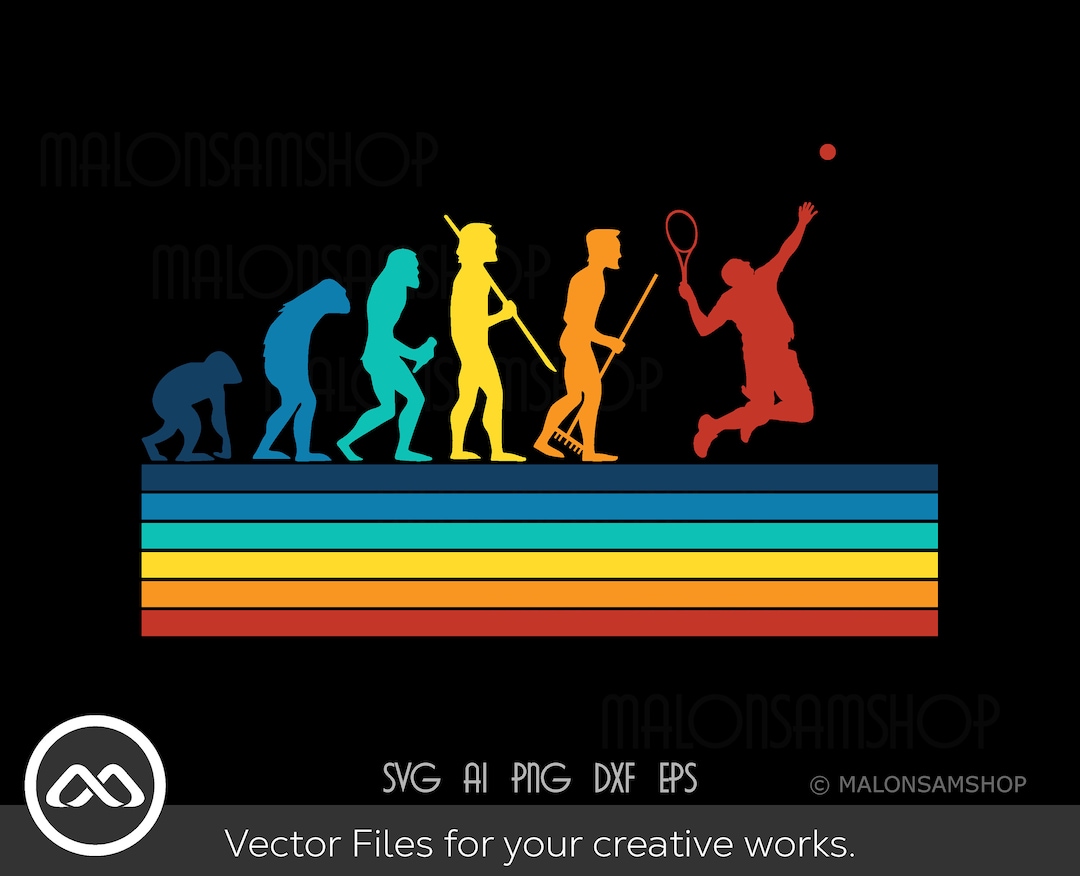 Tennis SVG Evolution - Tennis Svg, Tennis Ball Svg, Tennis Racket Svg ...