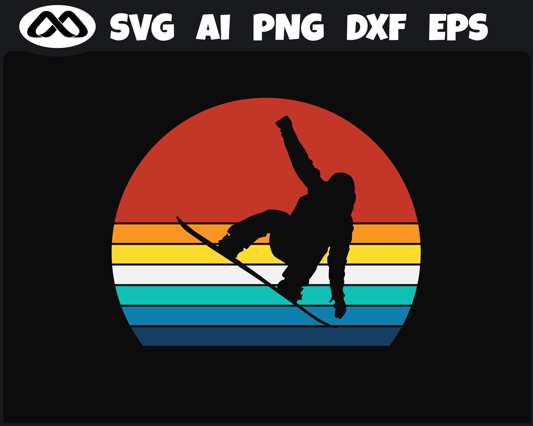 Retro Snowboard SVG - Snowboarding Svg, Snowboard Svg for Lovers - Etsy