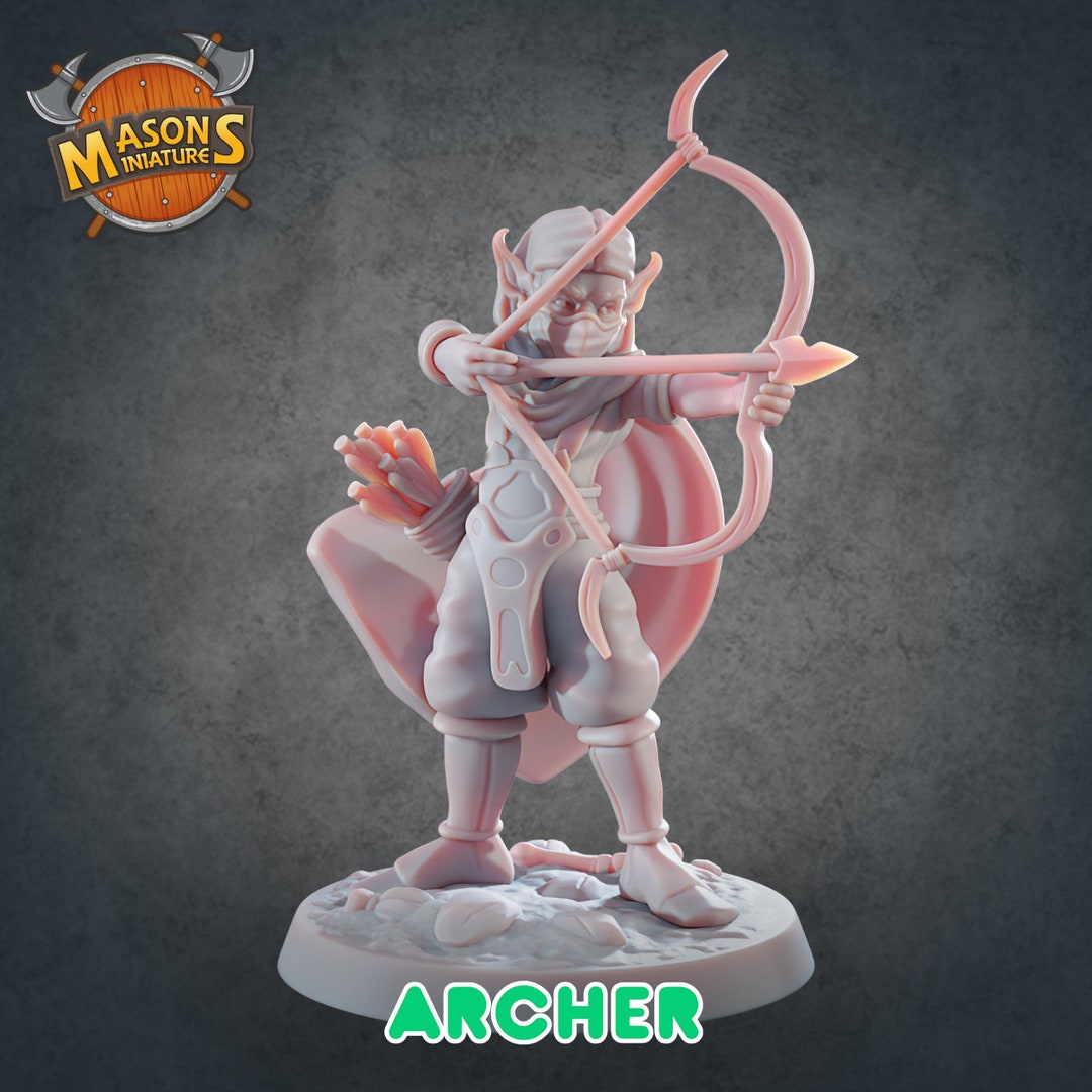Goblin Archer Miniature for Tabletop Rpgs and Dungeons and Dragons - Etsy