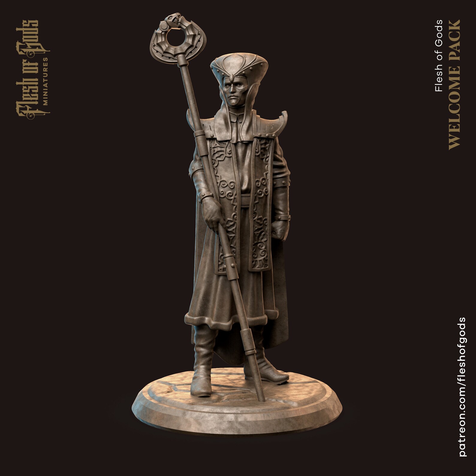 Priest Cult Leader Anti Priest Miniature for Dungeons and - Etsy