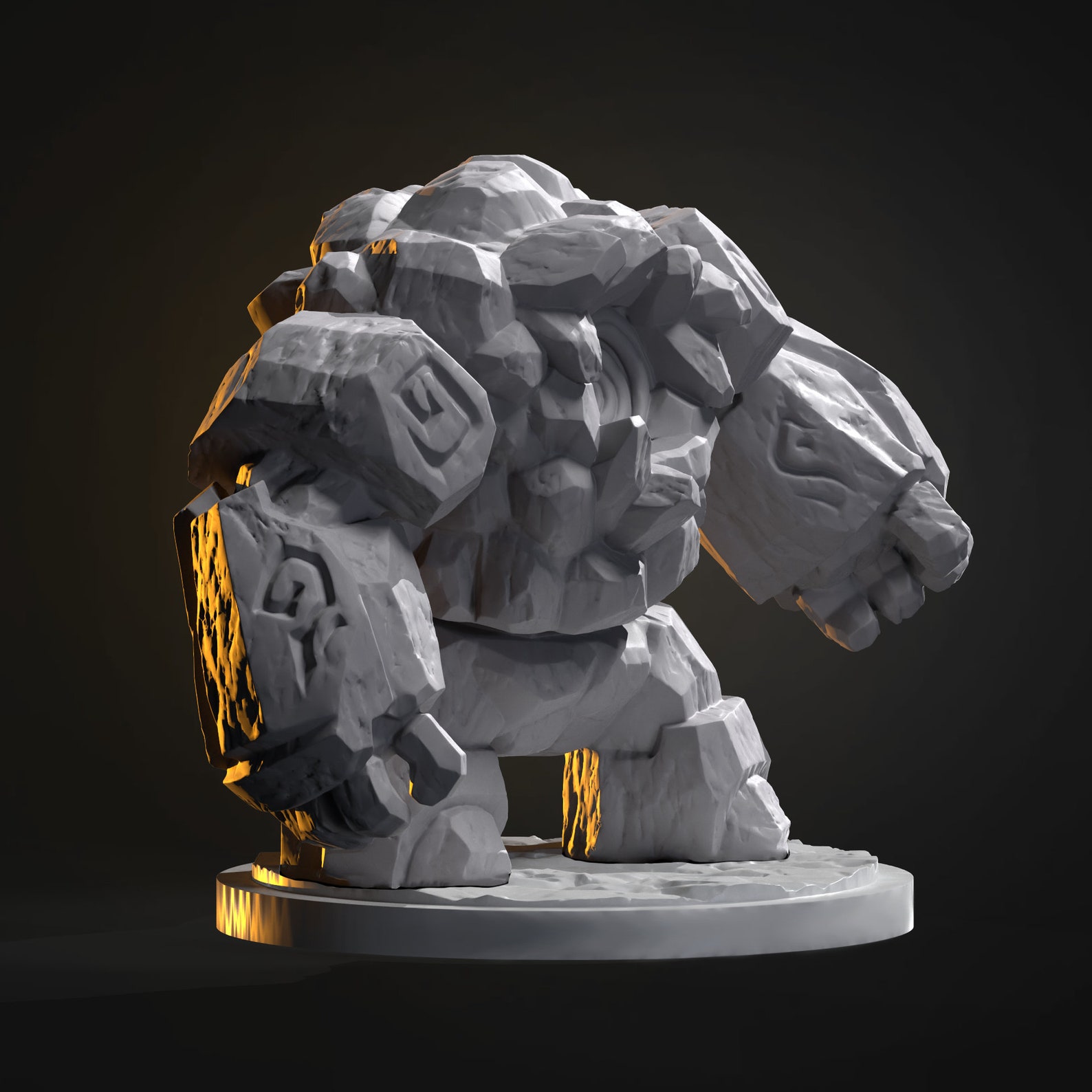 Runic Golem Miniature for Tabletop Rpgsdungeons and Dragons - Etsy