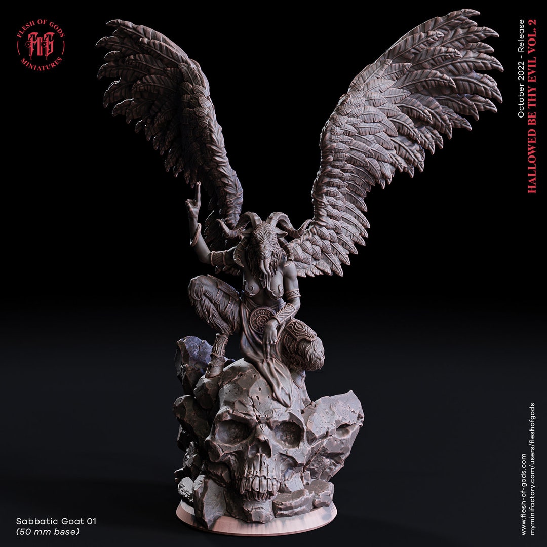 Sabbatic Goat Satanic Goat Demon Goat Miniature for Dungeons and ...