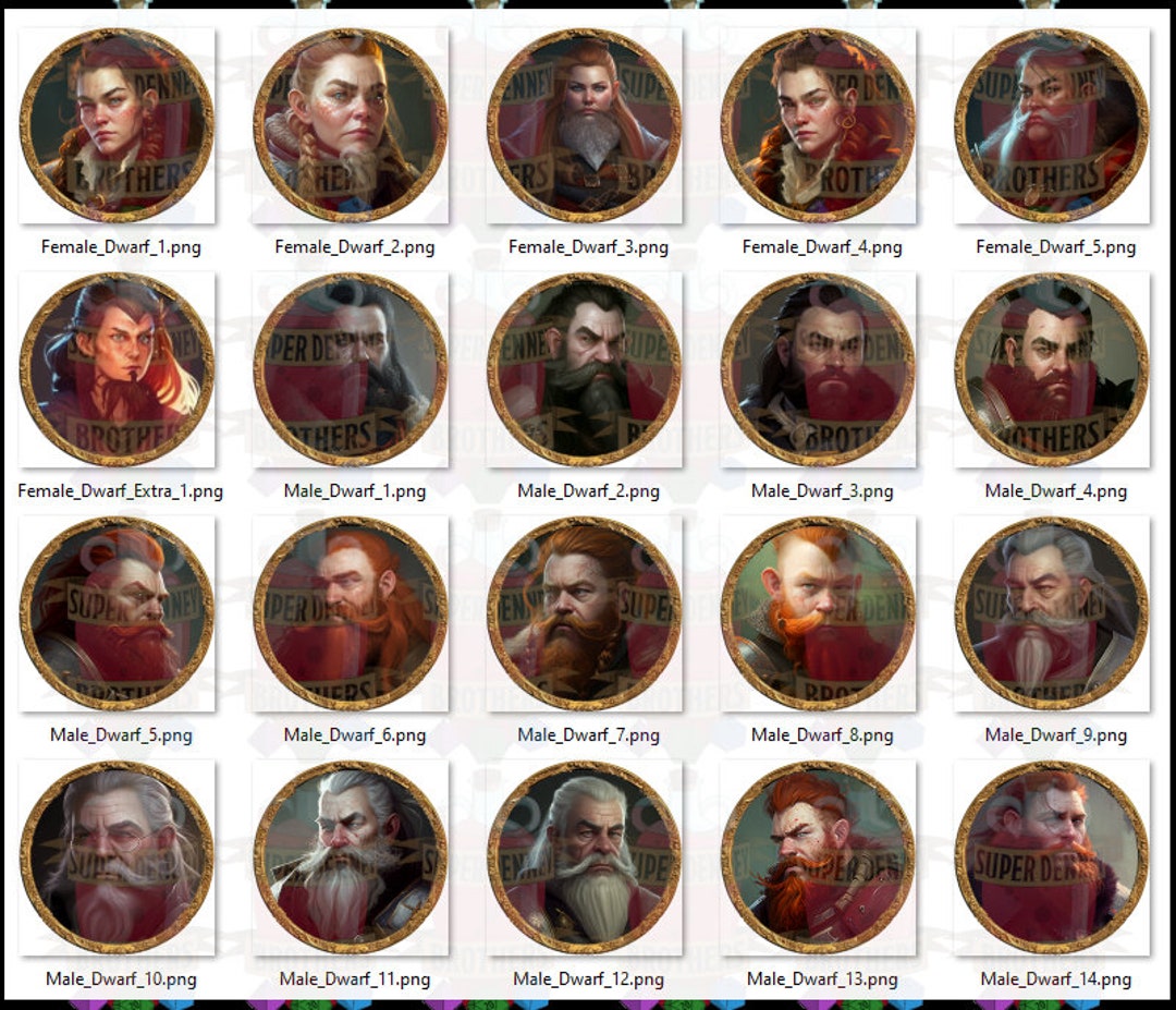 410 D and D Digital Portrait Tokens for Dungeons & Dragons, Roll20 ...