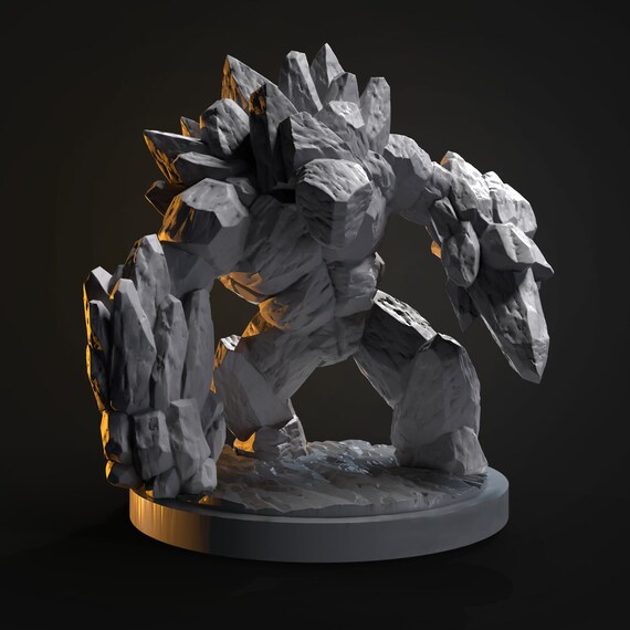 Stone Golem Miniature for Tabletop Rpgsdungeons and Dragons | Etsy UK