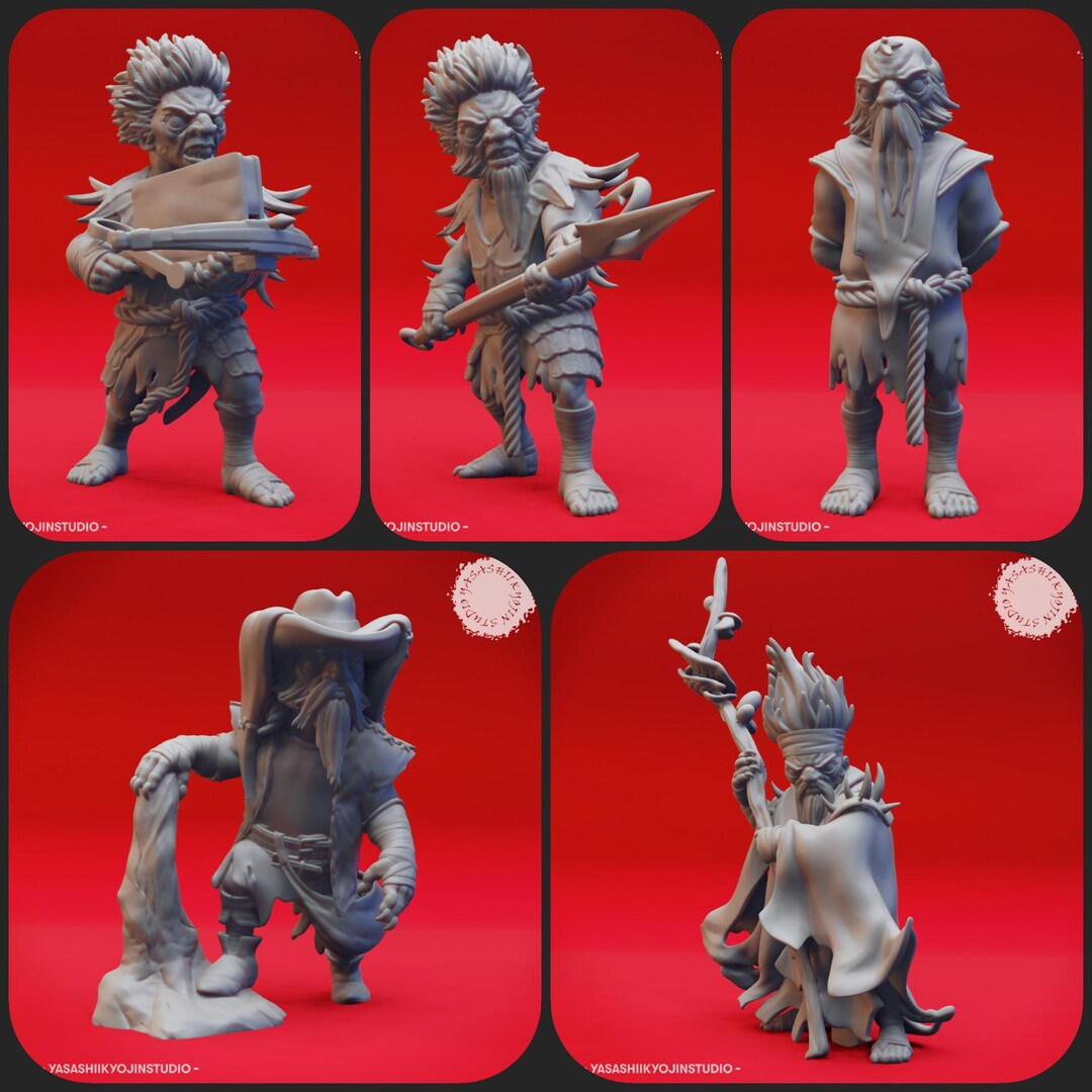 Derro, Tribe With Multiple Variants Miniature for Dungeons and Dragons ...
