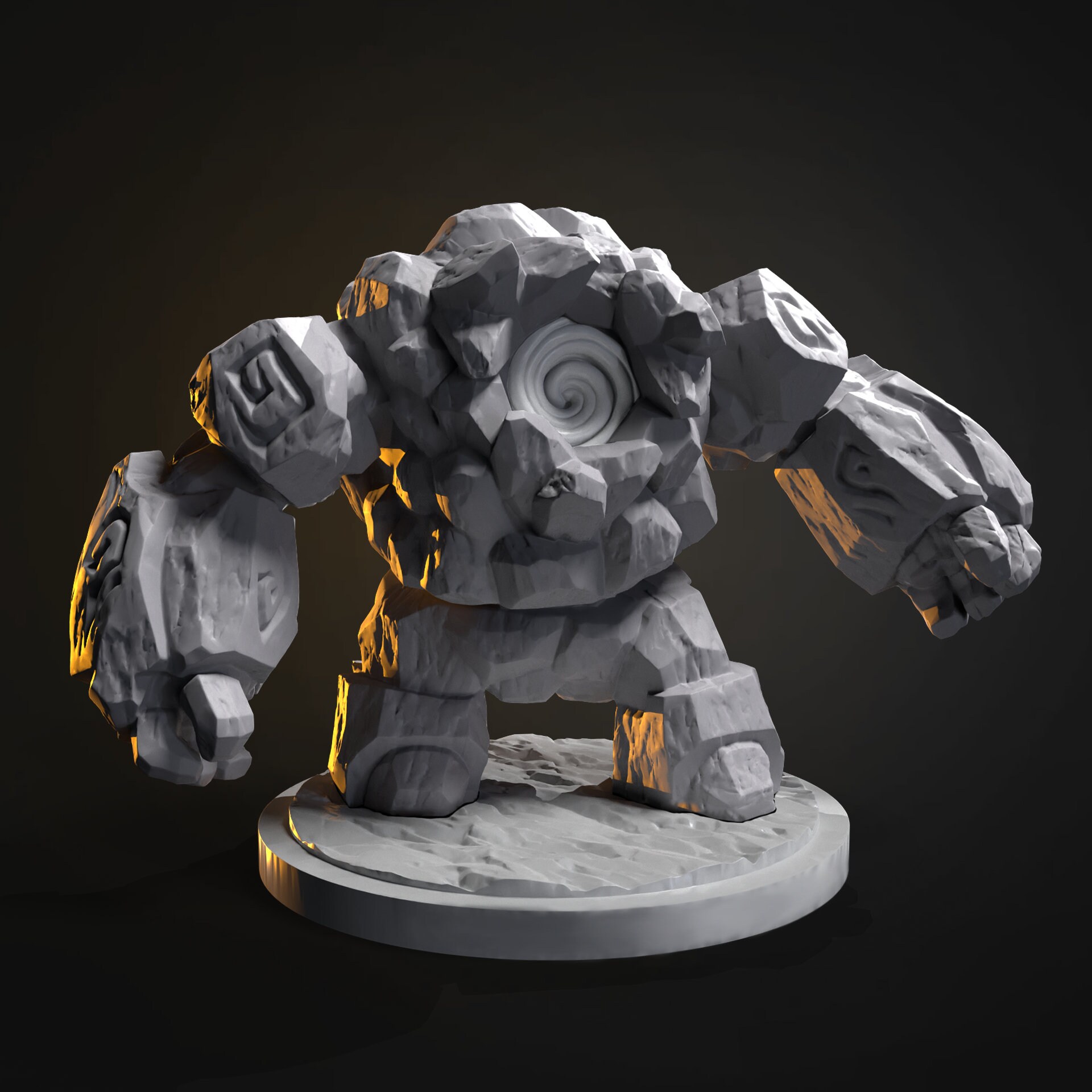 Runic Golem Miniature for Tabletop RPGsDungeons and Dragons | Etsy