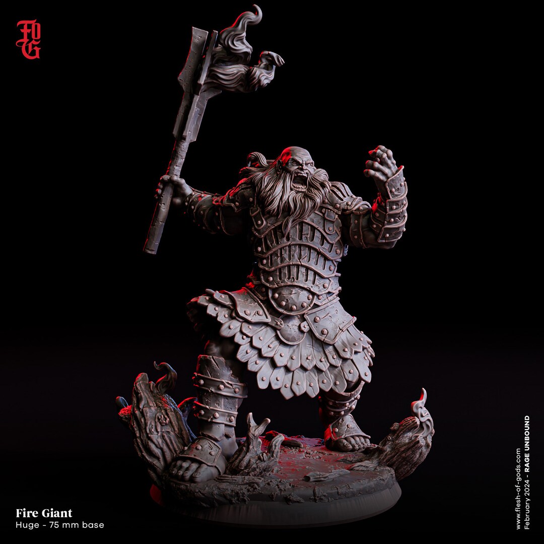 Fire Giant Miniature for Dungeons and Dragonstabletop Rpgs - Etsy